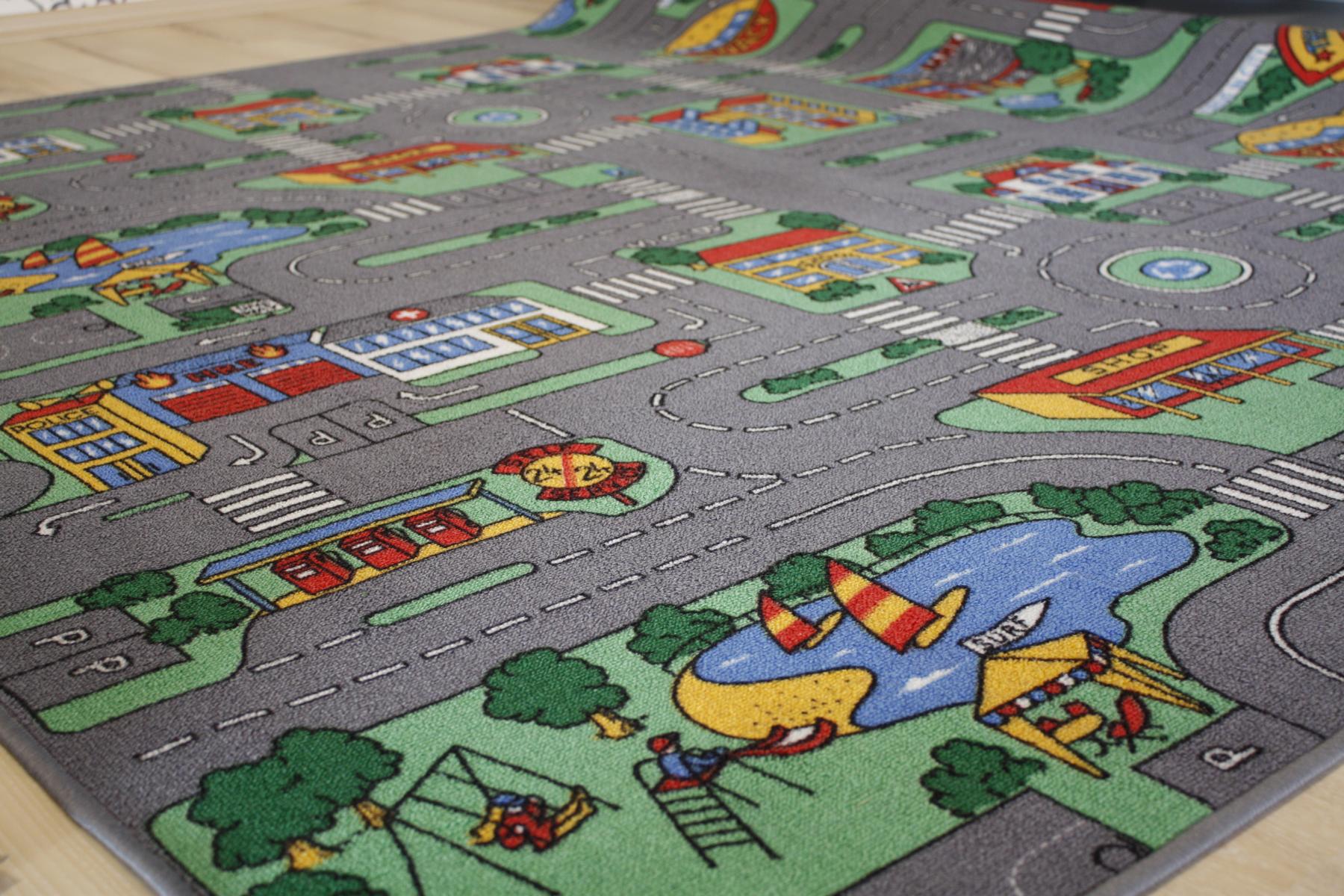 Straßenteppich Kinder Spielteppich Stadt 200x160 cm NEU! | eBay